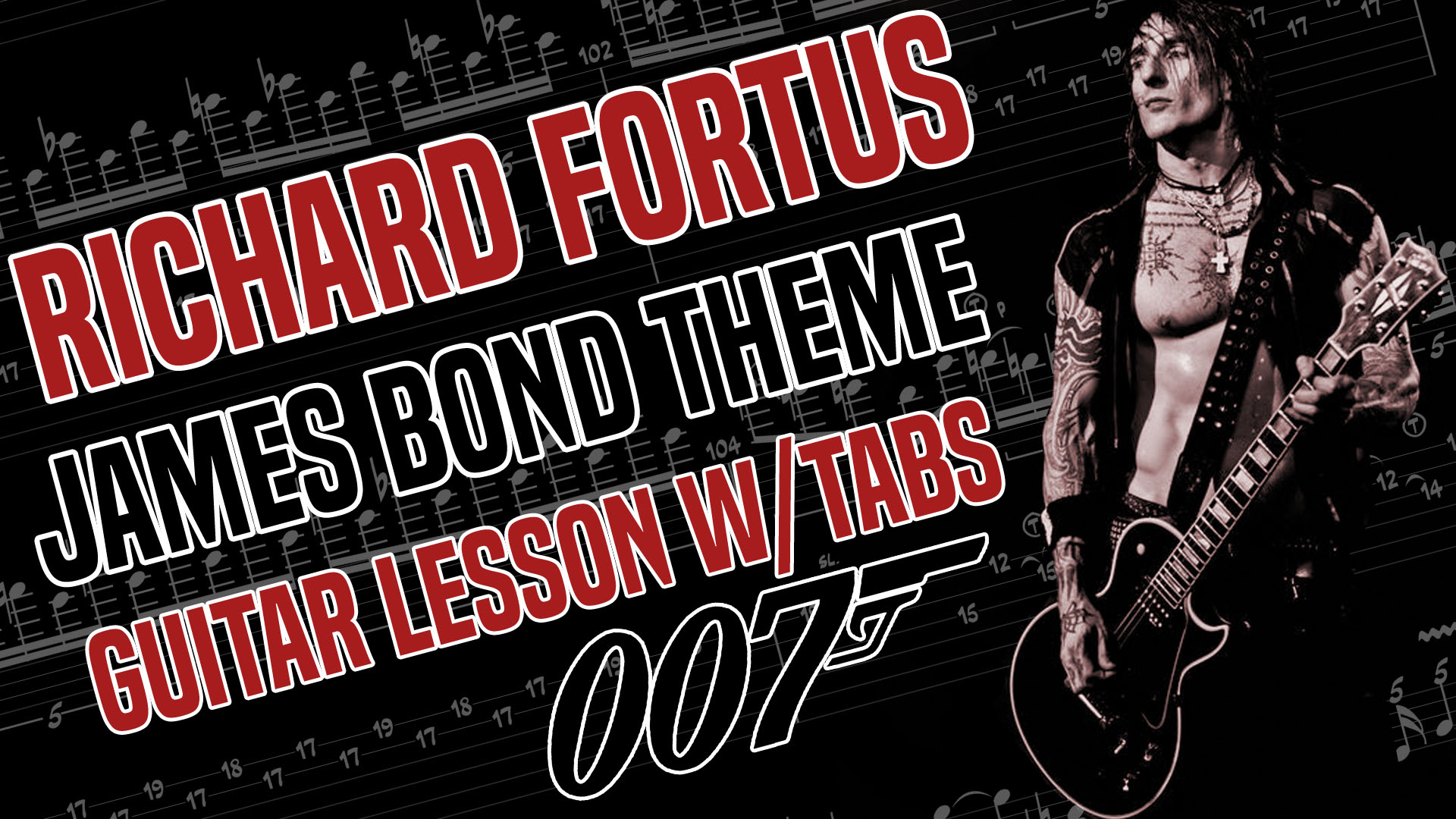 Richard Fortus Lesson – James Bond Theme – Guitar Tab Tutorial – Digil ...