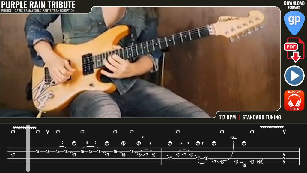 Purple Rain | Prince | Solo by Davis Ramay | Guitar Tab Lesson – Digil ...